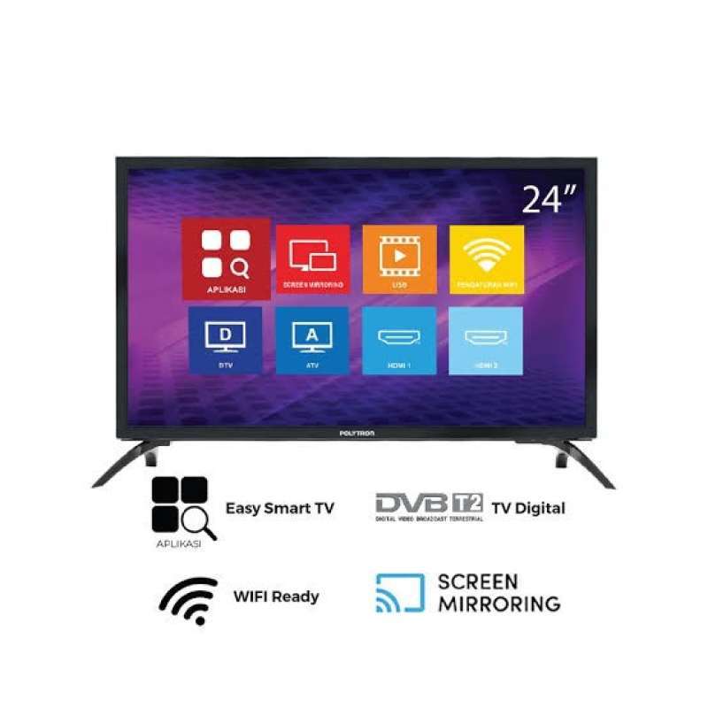 Jual SMART TV LED Polytron Smart Digital TV 24 inch PLD 24CV1869 di ...