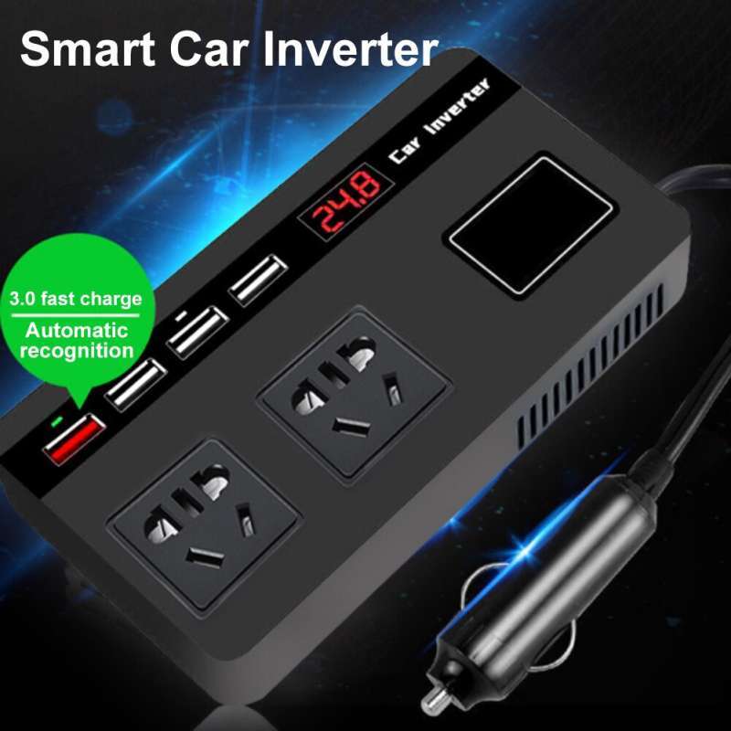 Promo 200W Power Inverter 12/24V DC to 220V AC Voltage Converter with ...