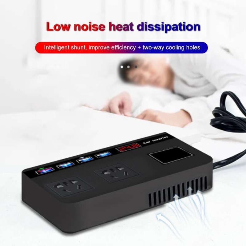 Promo 200W Power Inverter 12/24V DC to 220V AC Voltage Converter with ...