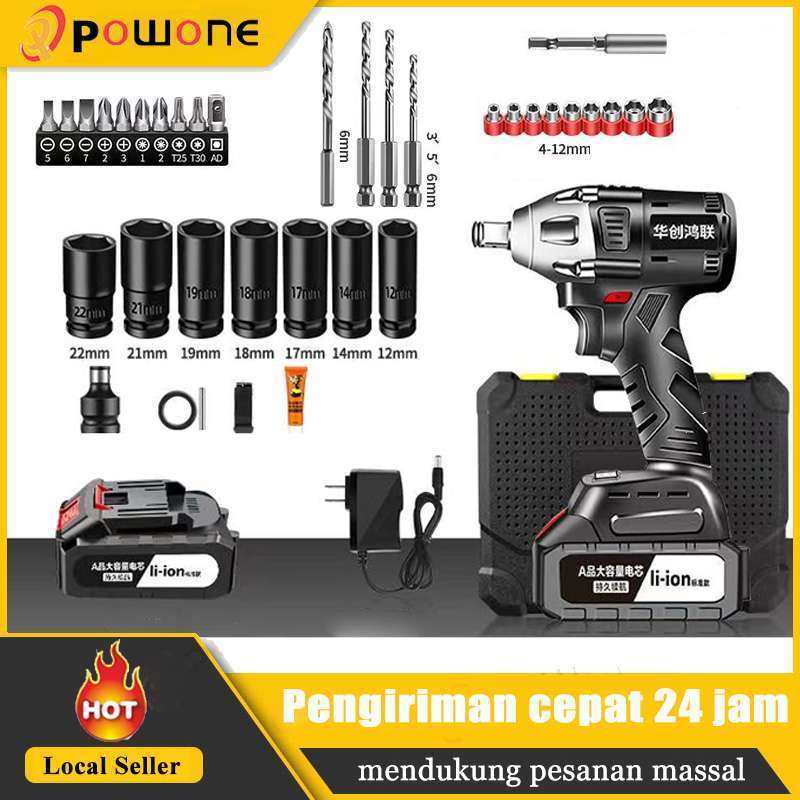 Promo Cordless Impact Wrench - Alat Buka Ban Mobil - Mesin Brushless ...
