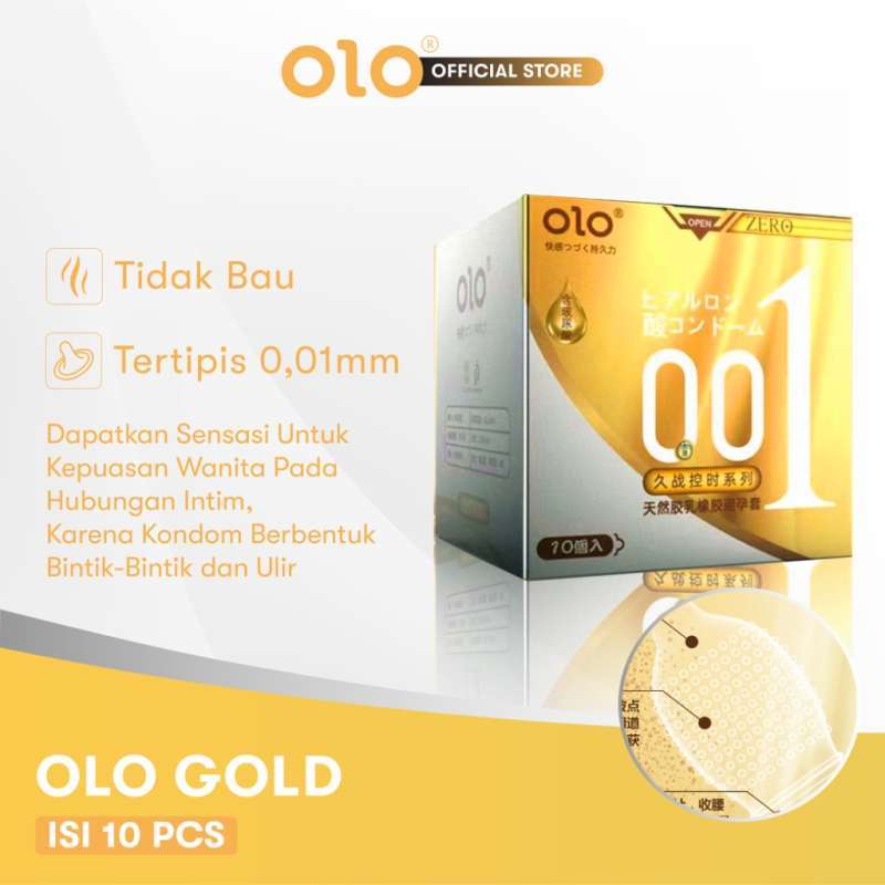 Promo Kondom OLO 001 Gold Zero Double Sensasi Condom Ultra Tipis Isi 10 Pcs Diskon 22% di Seller ...