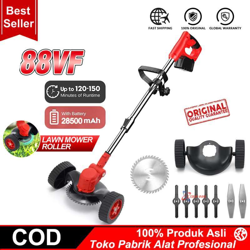Promo Mesin Potong Rumput Baterai 48V Cordless Lawn Mower Mesin ...
