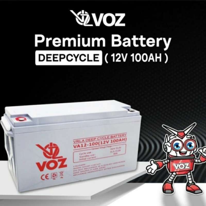 Promo New Baterai Aki Vrla Deep Cycle Voz 12V 100Ah Va 12-100 Diskon 3% di Seller Blark Fly ...