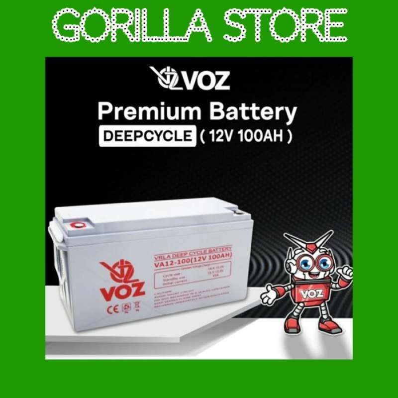 Promo New Baterai Aki Vrla Deep Cycle Voz 12V 100Ah Va 12-100 Diskon 3% di Seller Blark Fly ...
