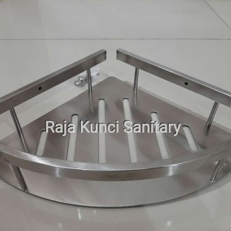 Jual Rak Plat Sudut Sabun / Shampo 40 cm SUS 304/Rak Kamar Mandi/Rak ...