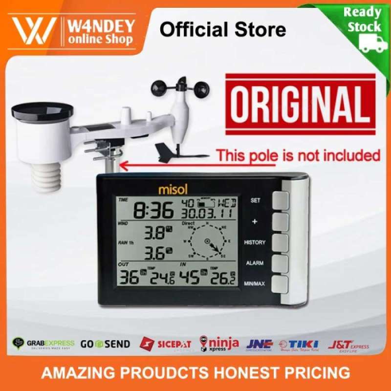 Promo MISOL WEATHER STATION WIRELESS RAINFALL DEW WIND RAIN GAUGE ...