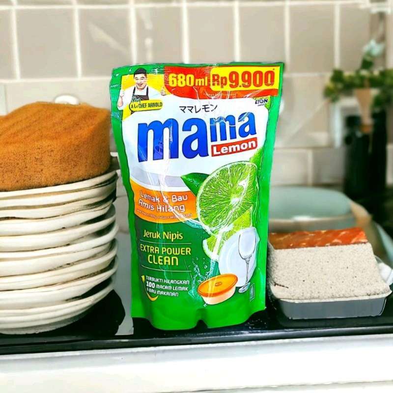 Jual Extra Power Clean: MAMA LEMON 680 ML Piring Kinclong Kayak Baru ...