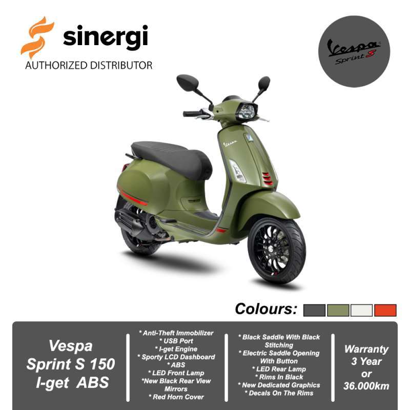 Promo Vespa Sprint S 150 Iget Abs [on The Road] Sepeda Motor Vin 2024 ...