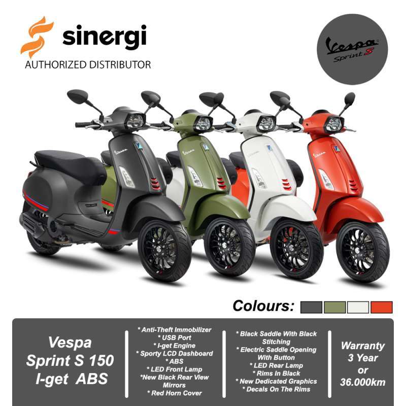 Promo Vespa Sprint S 150 Iget Abs [on The Road] Sepeda Motor Vin 2024 ...