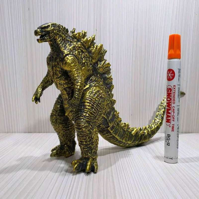 Jual mainan figure gold godzilla king of the monster bahan vinyl tinggi ...