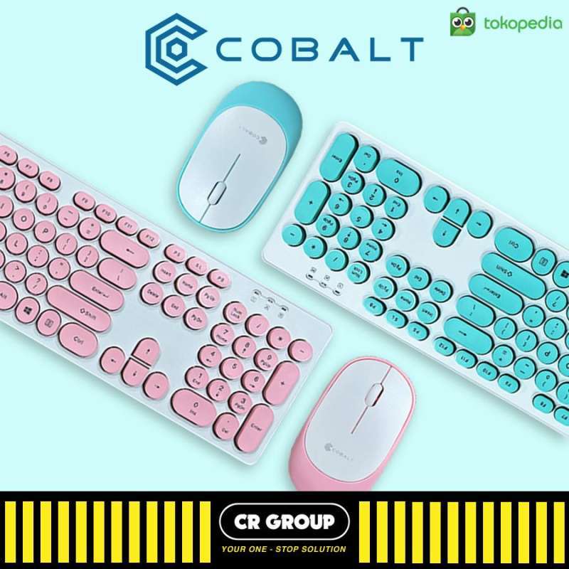 Jual [CR GROUP] CBT-MKBB COBALT BUBBLE 1 SET WIRELESS KEYBOARD & MOUSE ...