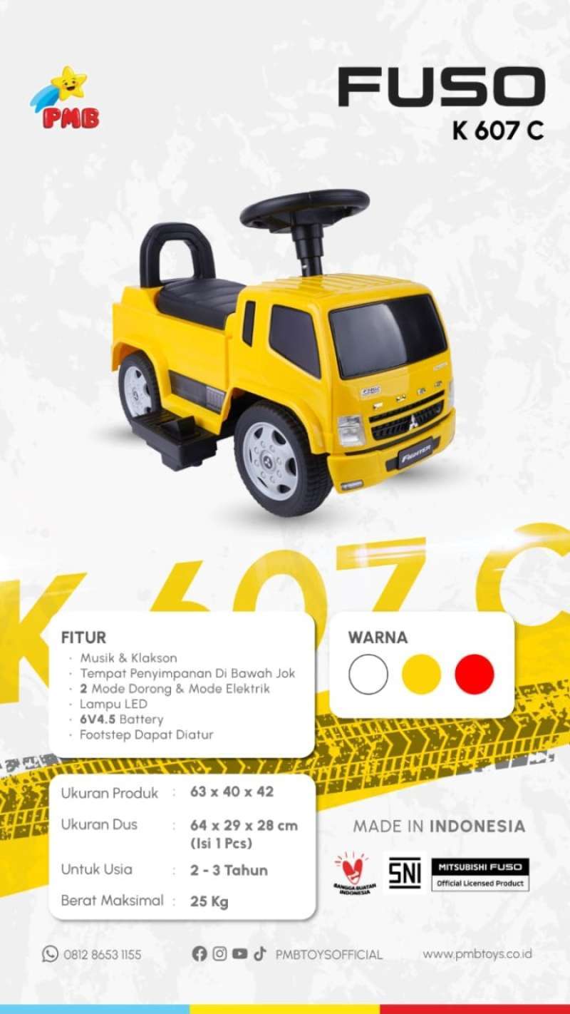 Promo MAINAN TOLOCAR MITSUBISHI FUSO SERIES K607C PMB MODE ELECTRIC ...