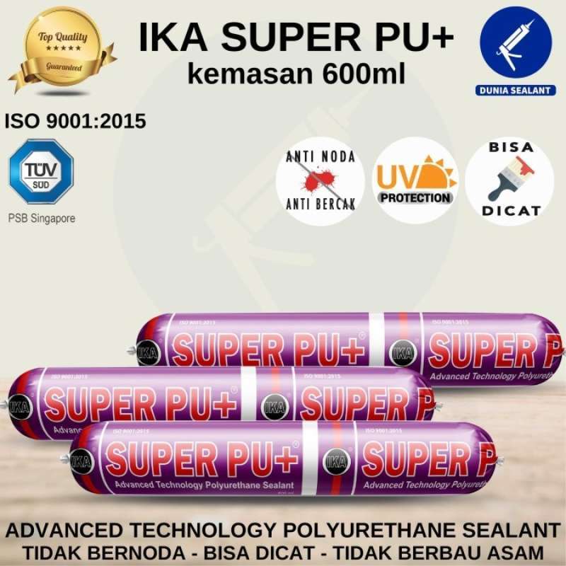 Jual Silicone Sealant Lem Kaca Silikon Silen IKA SUPER PU+ - Putih ...