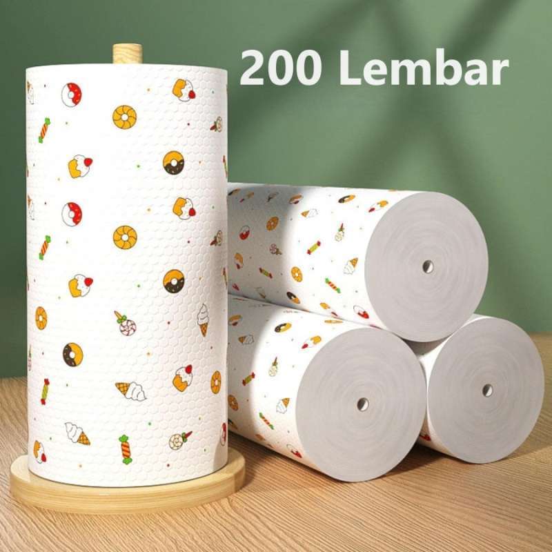 Promo Tisu Roll Tissue Kain Lap Kertas Rool Serap Minyak Dapur 200 ...