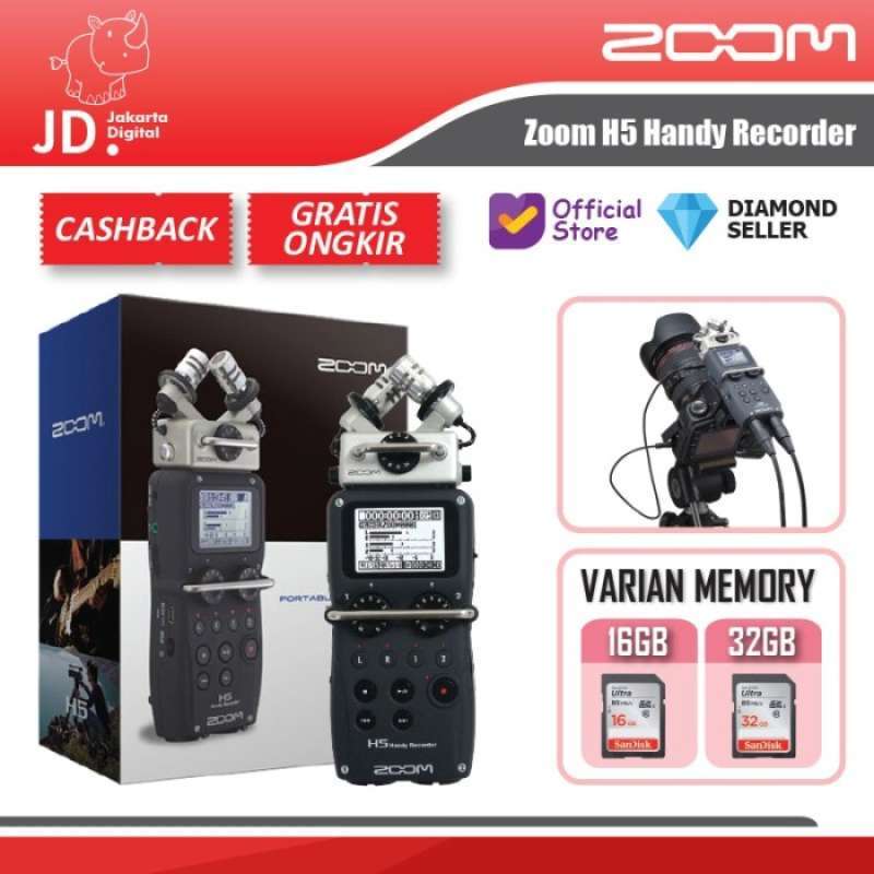 Promo Zoom H5 Handy Recorder - - Unit Only Plus 16gb Diskon 50% Di ...