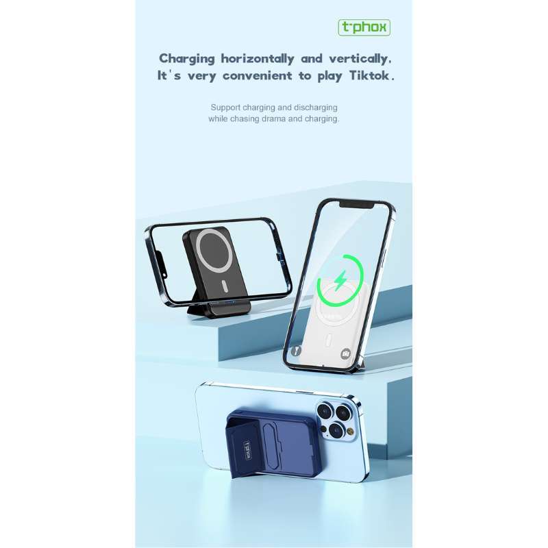 Promo Wireless PowerBank Magnetic MagSafe T-PHOX 22.5W Fast Charging TC ...