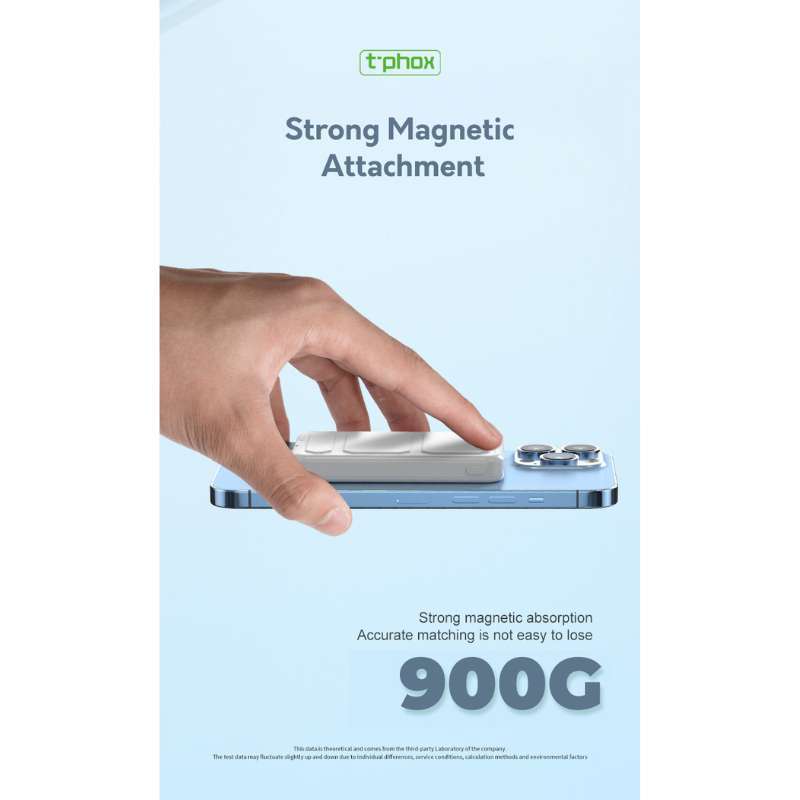 Promo Wireless PowerBank Magnetic MagSafe T-PHOX 22.5W Fast Charging TC ...