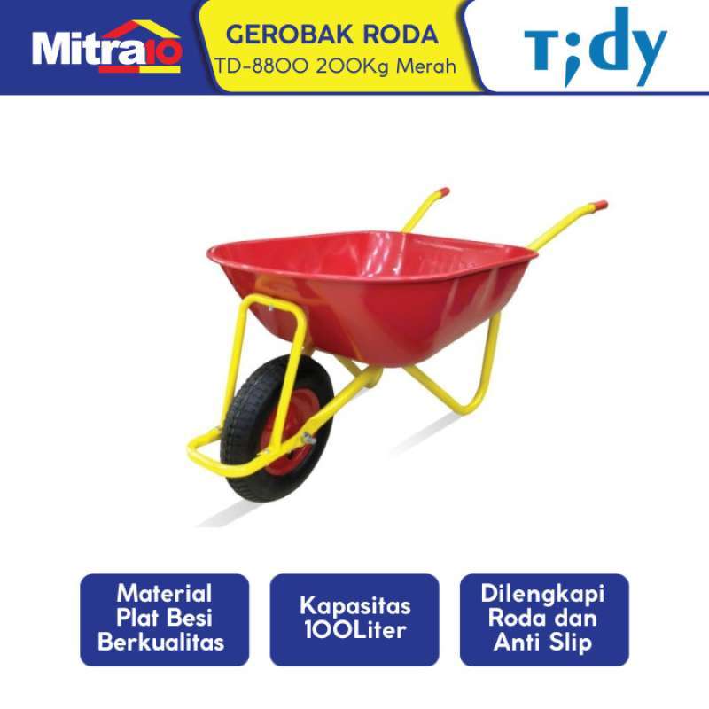 Promo Tidy Td-8800 Wheel Barrow 200 Kg - Troli Angkut Barang Diskon 23% di Seller Sumber Rezeki ...
