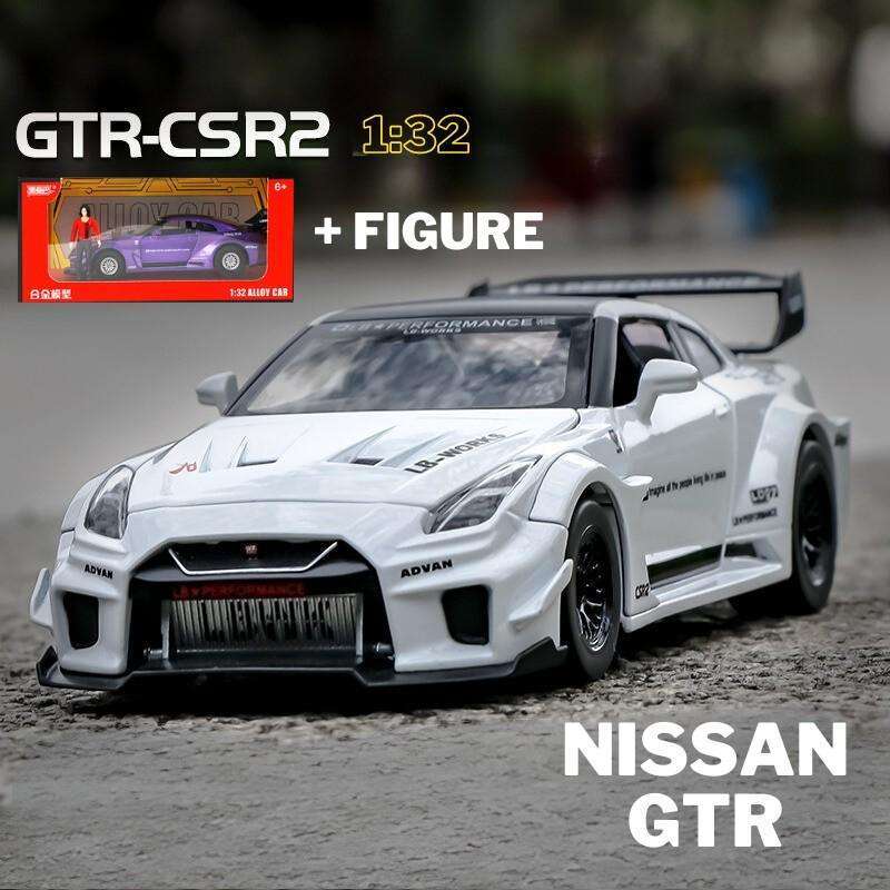 Jual TWH Diecast Miniatur Nissan GTR LBWK CSR2 Black Mamba 1:32 dgn ...