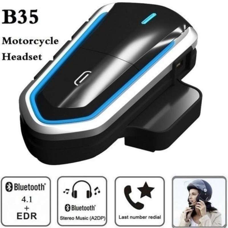 Promo B35 Headset Bluetoot Helm Ualitas Suara Mantap !!! Menduung Radio ...
