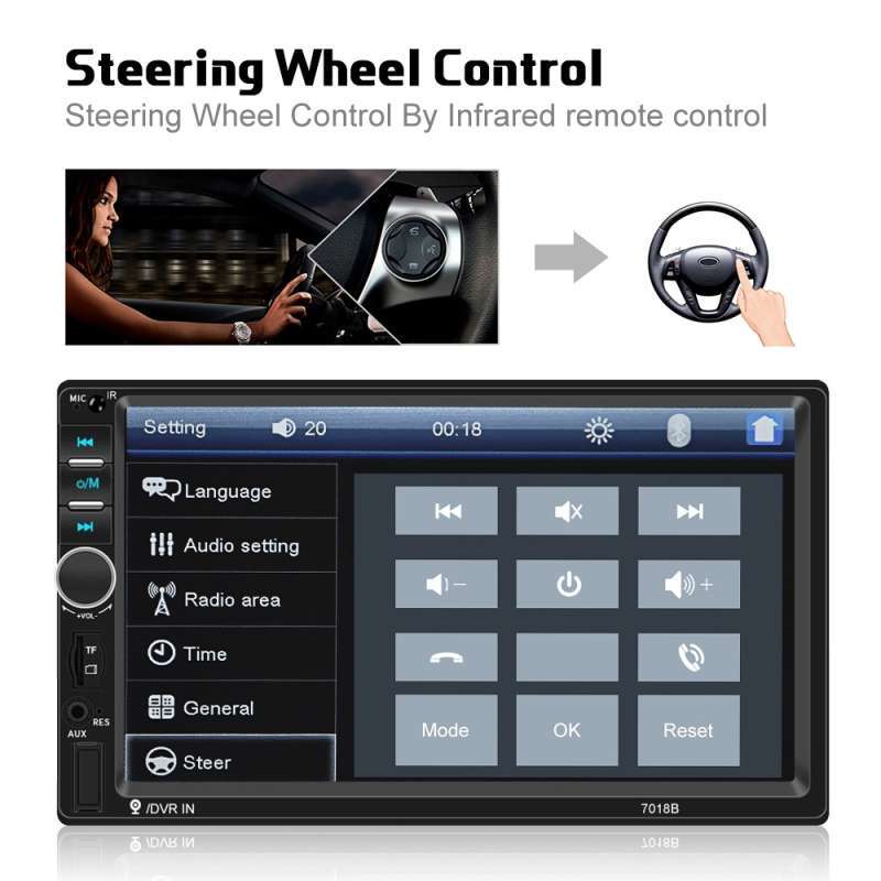 Promo ya, 7018B 7021 Head Unit Double Din 7 Inch Bluetooth Audio C ...