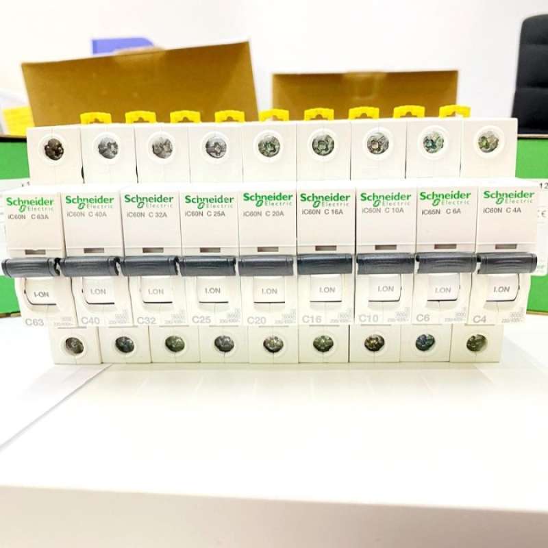 Promo Mcb Schneider 1 Phase Ic60n Acti9 1p 2 Ampere - 50 Ampere Original Sni - 1p 6 Ampere ...