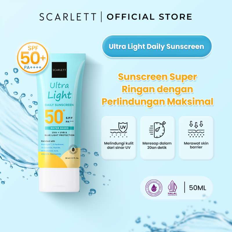 Jual Scarlett Ultra Light Sunscreen 🏷️ 100% Original, Harga & Kualitas ...