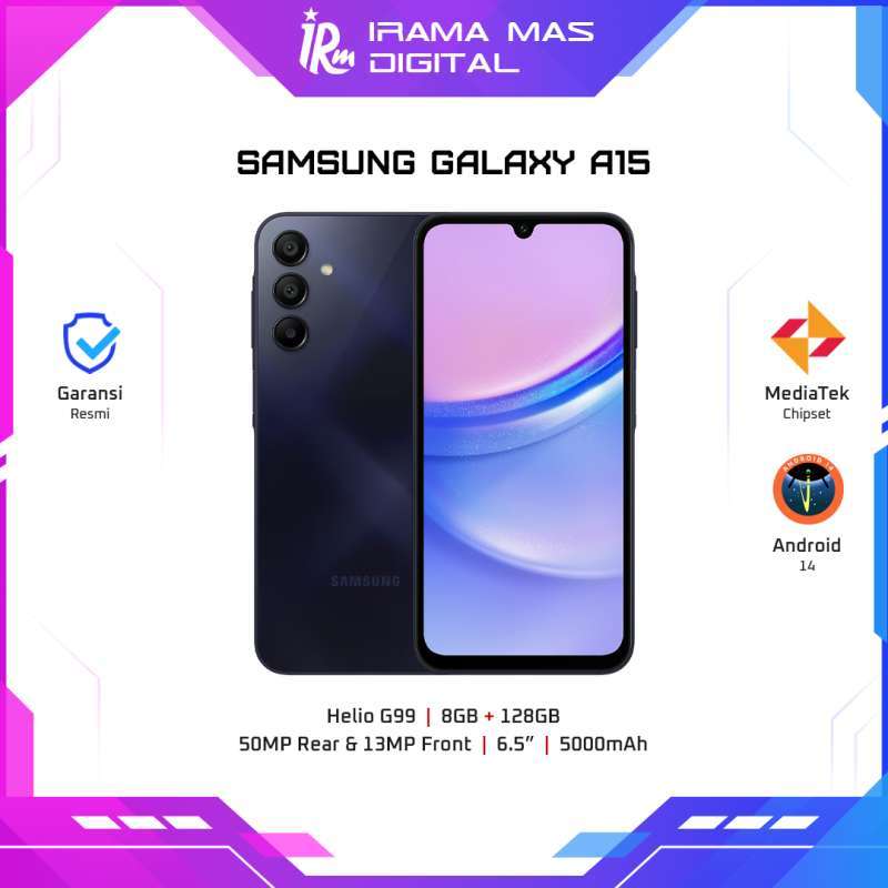 Jual Samsung Galaxy A15 - 8gb/128gb - Blue Black Di Seller Irama Mas ...