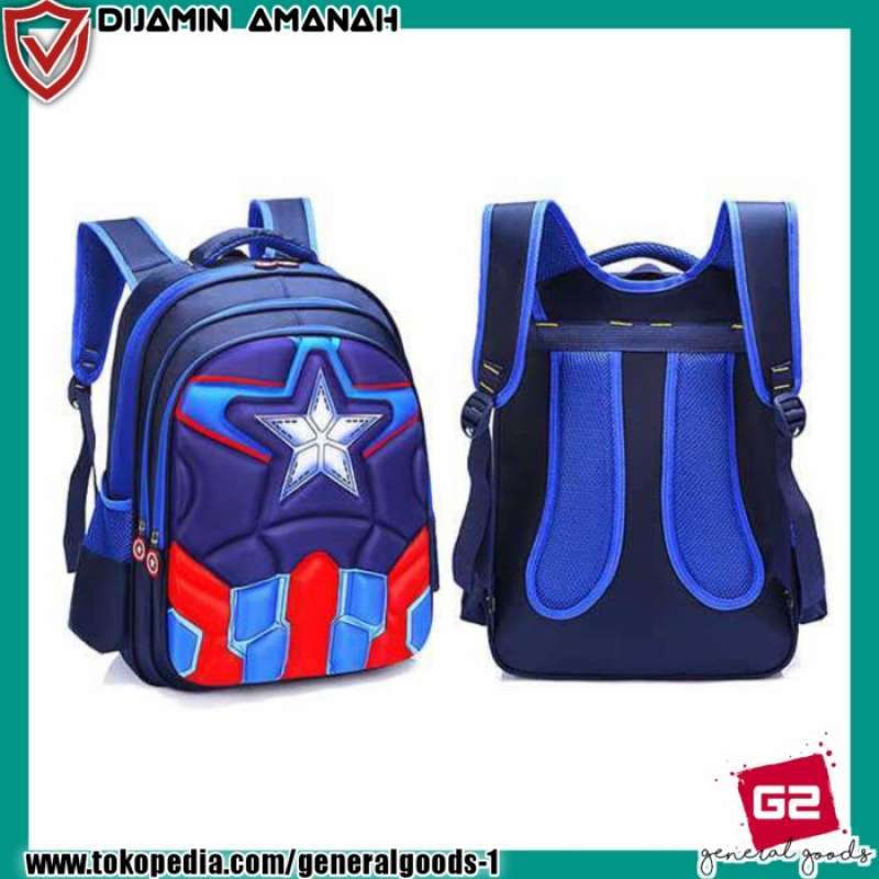 Jual Tas Anak Laki Laki Sekolah PAUD TK SD Kartun Captain America Lucu - S di Seller Retail Indo ...