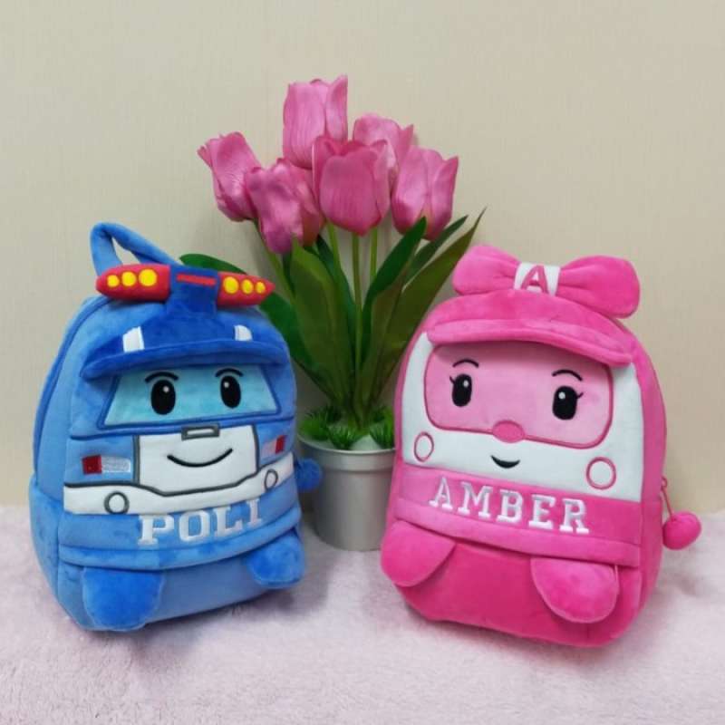Jual Tas Ransel Robocar Poli Amber Size M/Backpack/Tas Sekolah Anak ...
