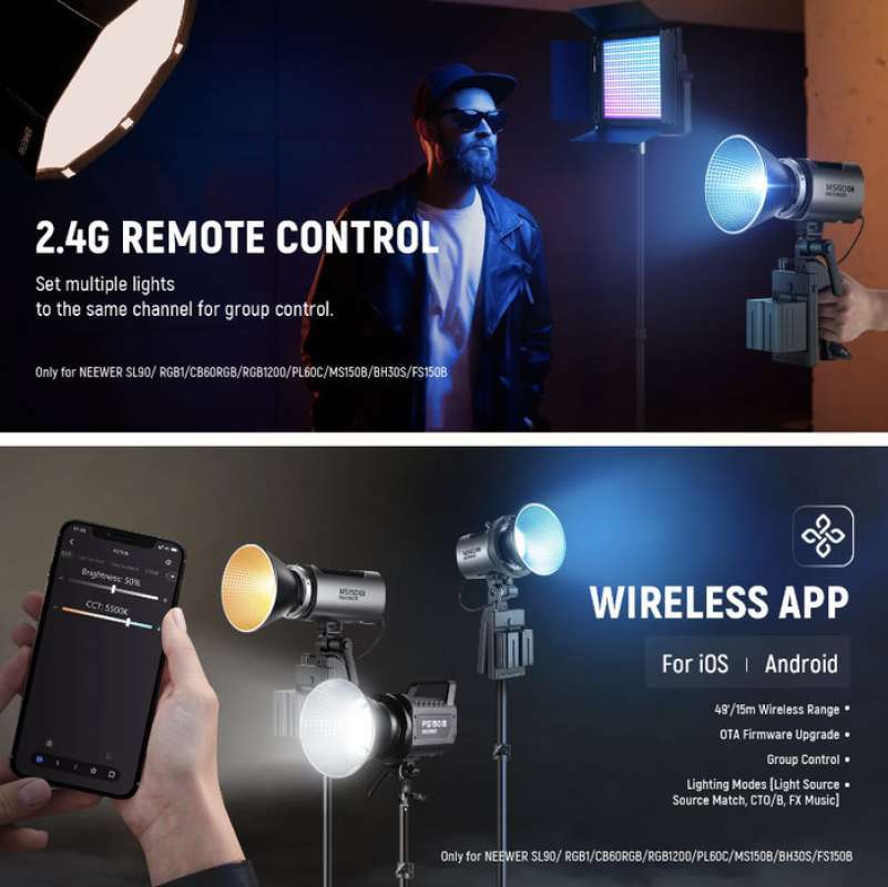 Jual NEEWER MS60C RGB LED Video Light Handheld Spotlight MS60 di Seller ...