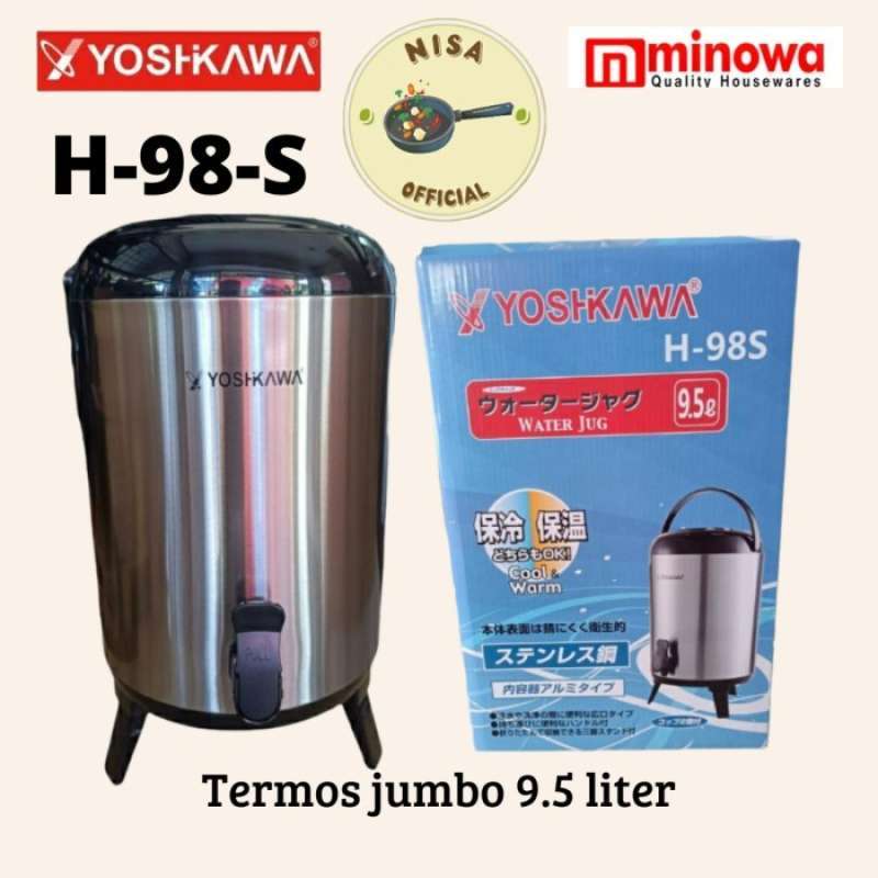 Promo YOSHIKAWA H-98 S WATER TANK THERMOS AIR JUMBO STAINLESS 9.5 LITER ...