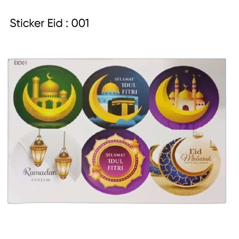 Promo Stiker Hadiah Lebaran Idul Fitri/sticker Hampers Toples Lebaran 6 ...