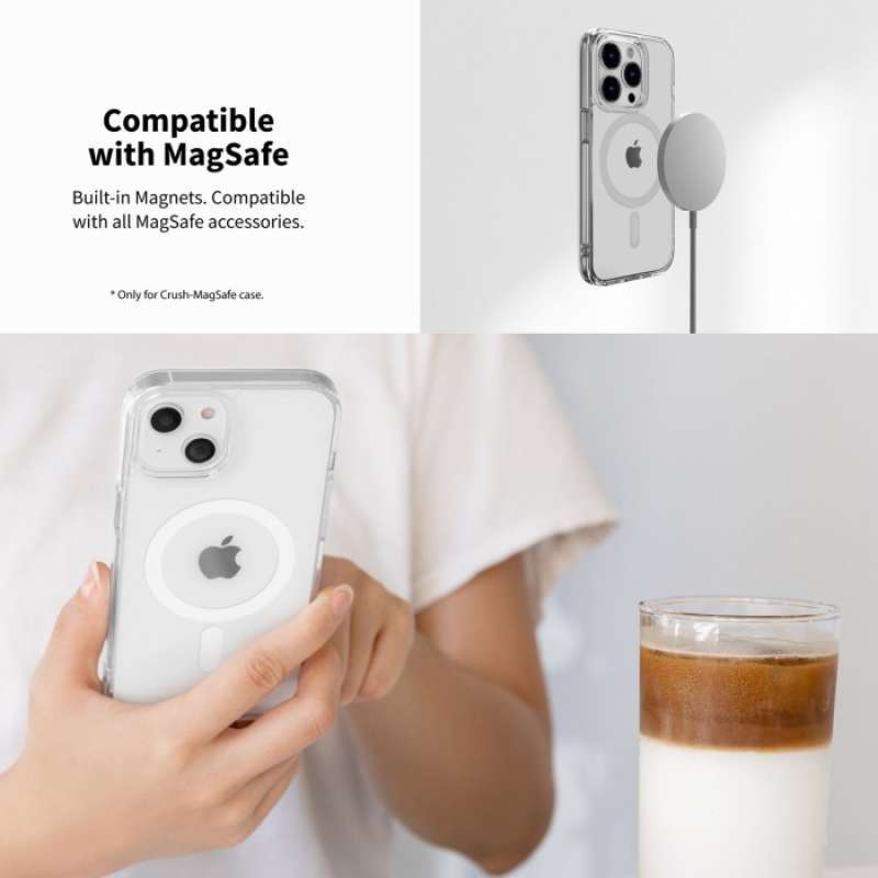 Promo Case iPhone 14 Pro Max Plus SwitchEasy Crush MagSafe Clear Slim Casing - 14/13 Transparent ...