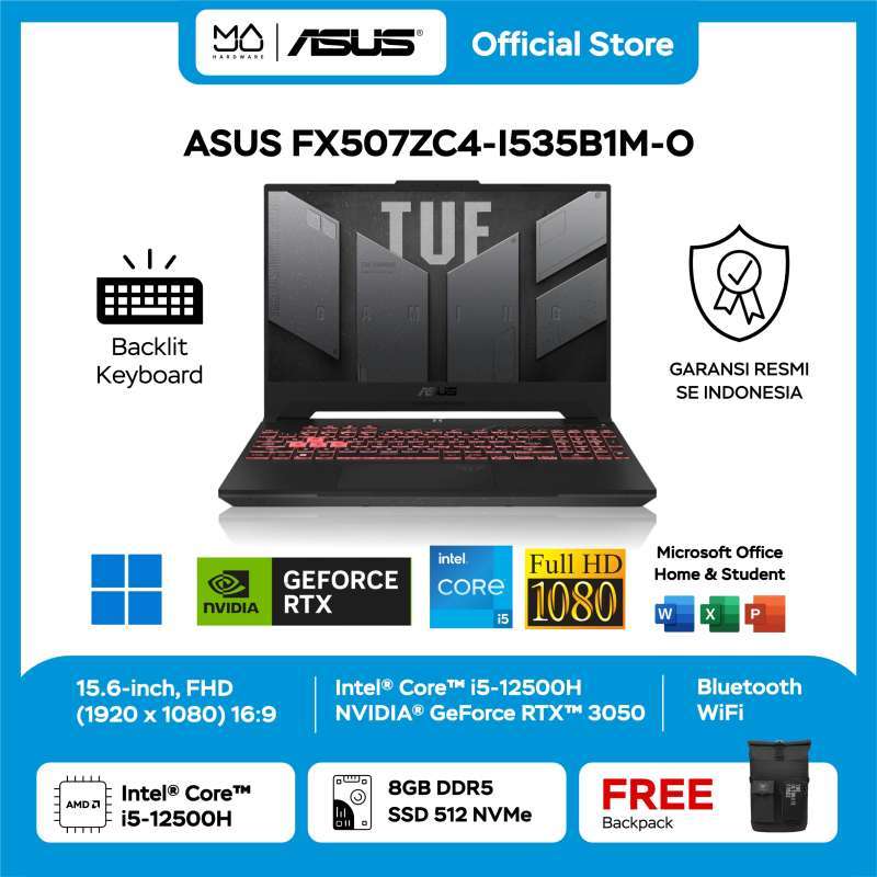 Jual Laptop ASUS TUF F15 FX507ZC4-I535B1M-O – Mecha Grey [Intel i5 ...