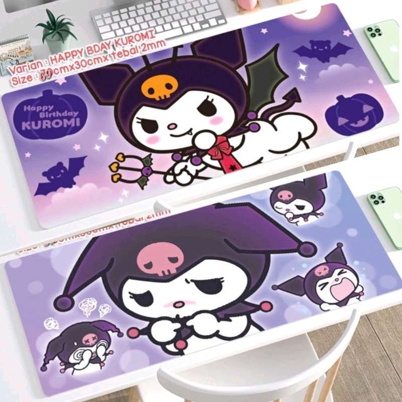 Jual Mouse Pad Panjang Kuromi 69cmx30cm Kurumi Mousepad Alas Meja ...