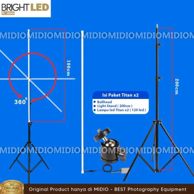 Promo New Bright Led Titan X2 Rgb Background Lighting Stream Studio Plus Remote Terbaik ...