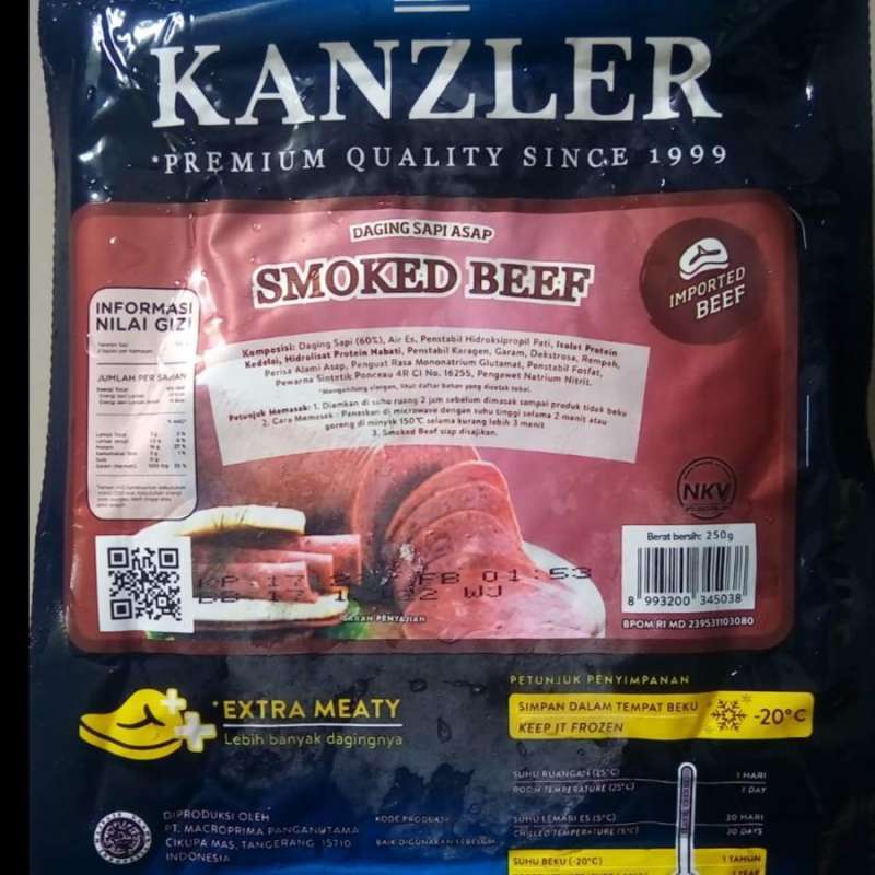 Jual Smoked Beef (daging Sapi Asap) Merk Kanzler Berat 250 Gram Di ...