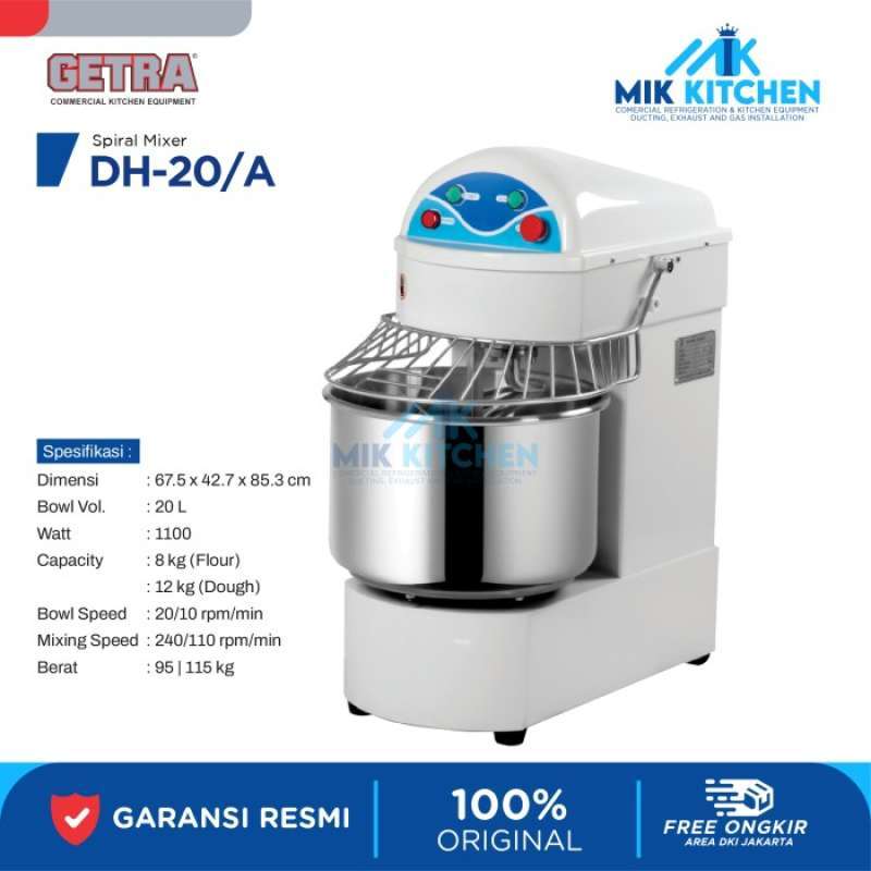 Promo Getra Spiral Mixer Dh-20/a / Dh 20 A / Dh20 A / Dh20a Diskon 9% ...