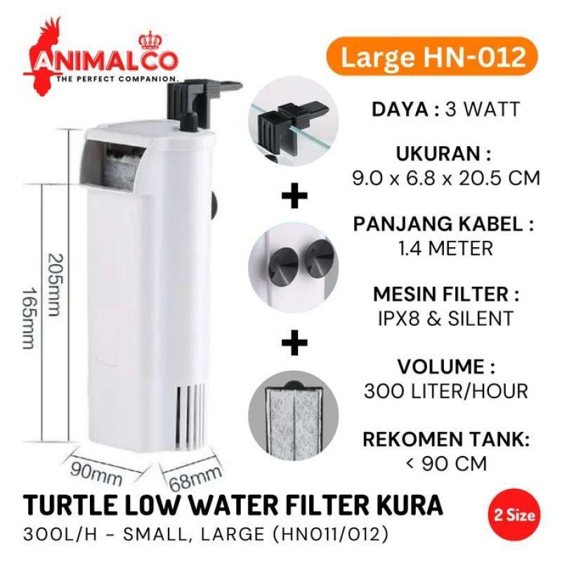 Jual Turtle Tank Low Water Filter Aquarium Air Dangkal Kandang Kura Brazil - Hn-012 Di Seller ...