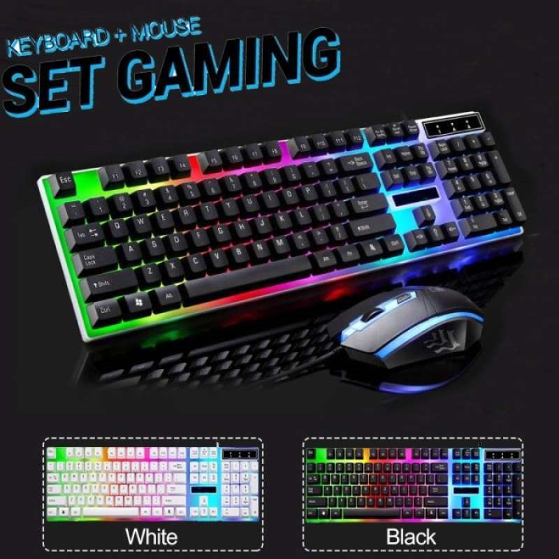 Promo Keyboard Kabel + Mouse Cable Gaming RGB G21 LED Backlight ...