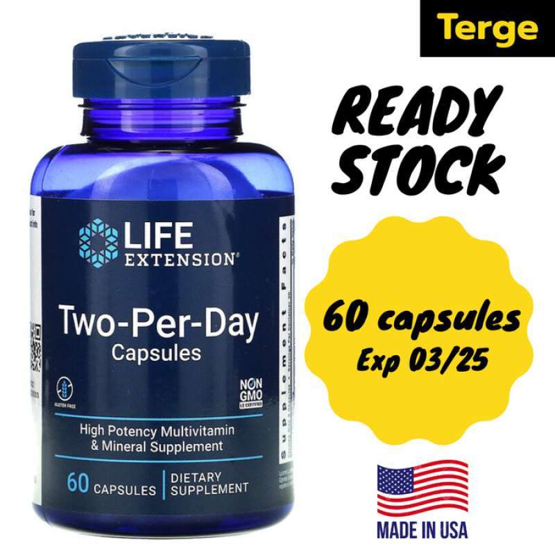 Promo Life Extension One Two Per Day Multivitamin 60 120 capsules ...