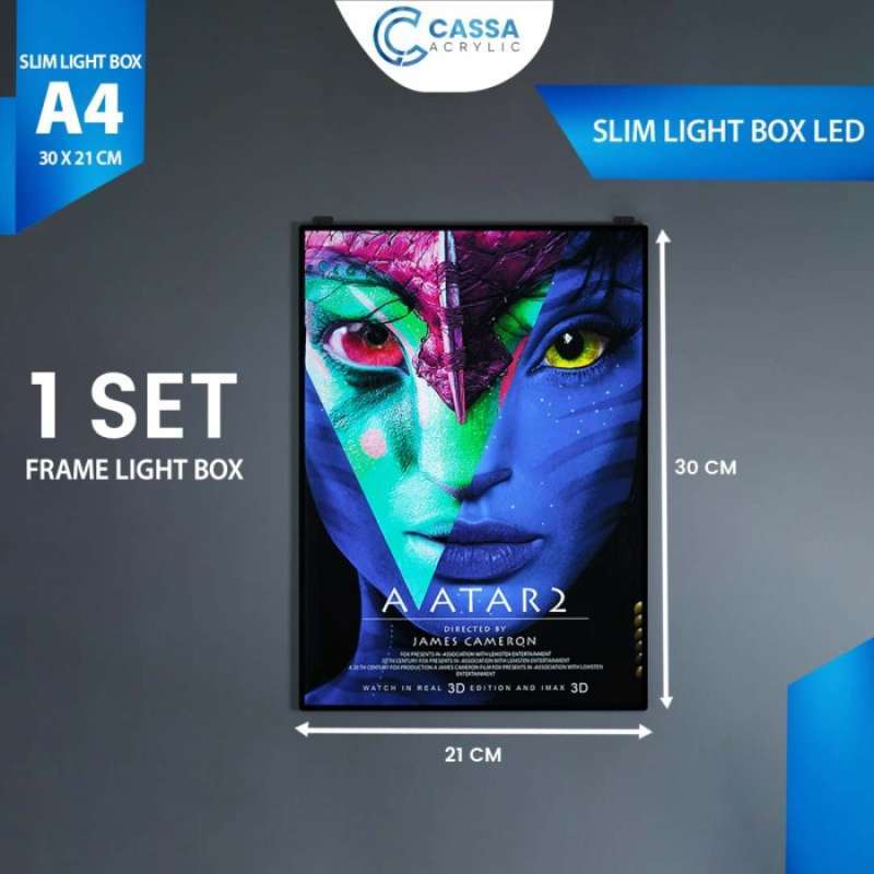 Promo New Frame Display Poster Led Slim Light Box Lightpad - A4 Baru ...