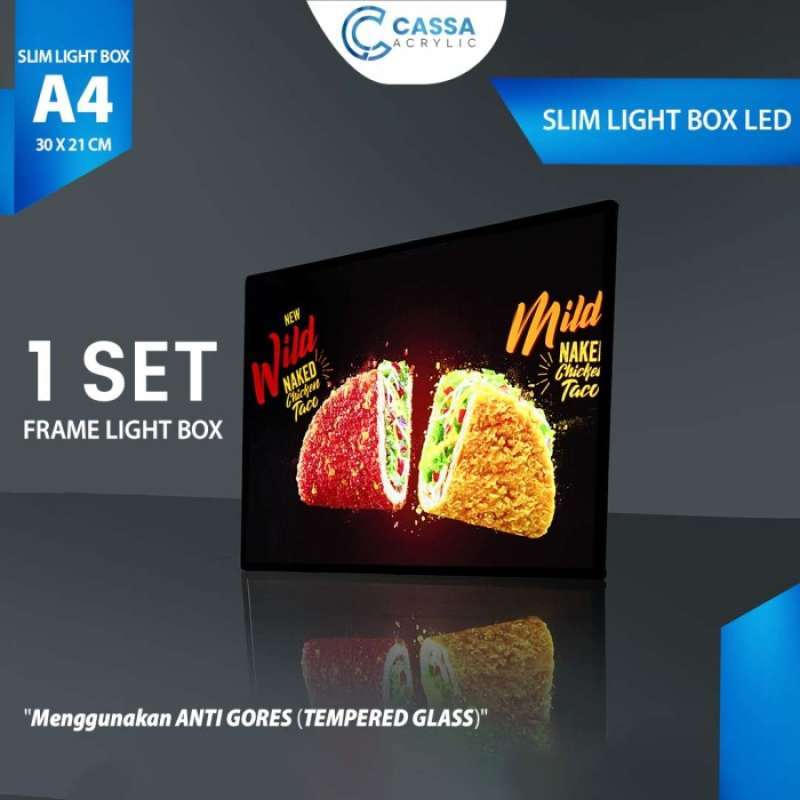 Promo New Frame Display Poster Led Slim Light Box Lightpad - A4 Baru ...
