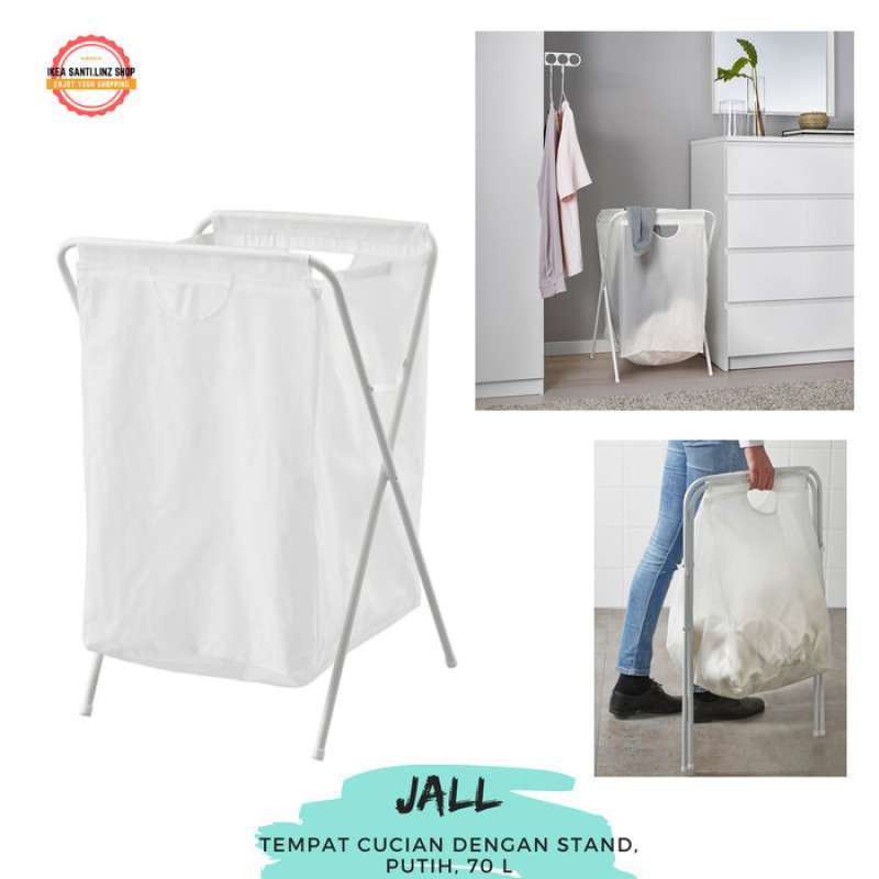 Jual Iksjl Keranjang Laundry Stand/laundry Bag, Putih, 70 L - 70l Di ...