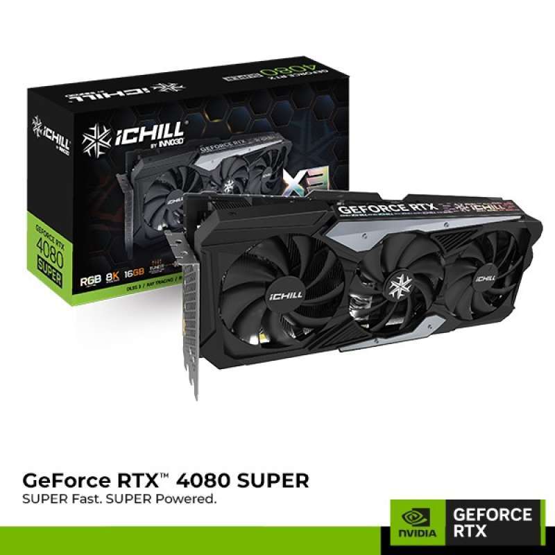 Jual VGA Card Inno3D GeForce RTX 4080 SUPER ICHILL X3 - 16GB GDDR6X di ...