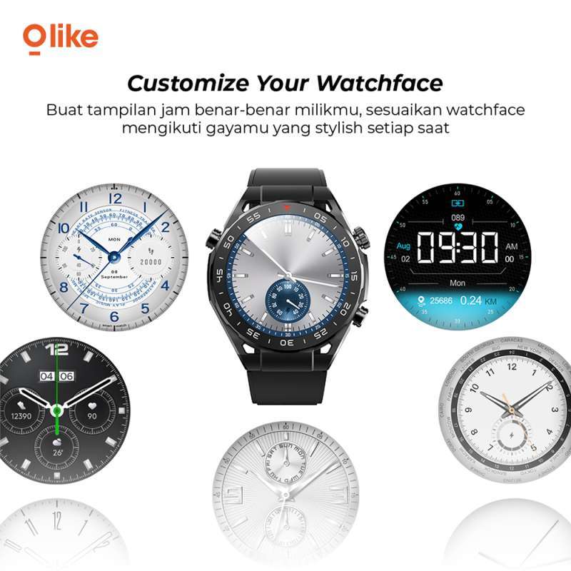 Jual Olike Atlas Fm01 Smartwatch Hd 1.39 Jam Tangan Bluetooth Call Ip68 ...