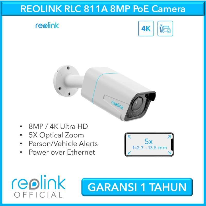 Jual Diskon Reolink Rlc 811a 8mp 4k Poe Ip Camera Optical Zoom Color ...