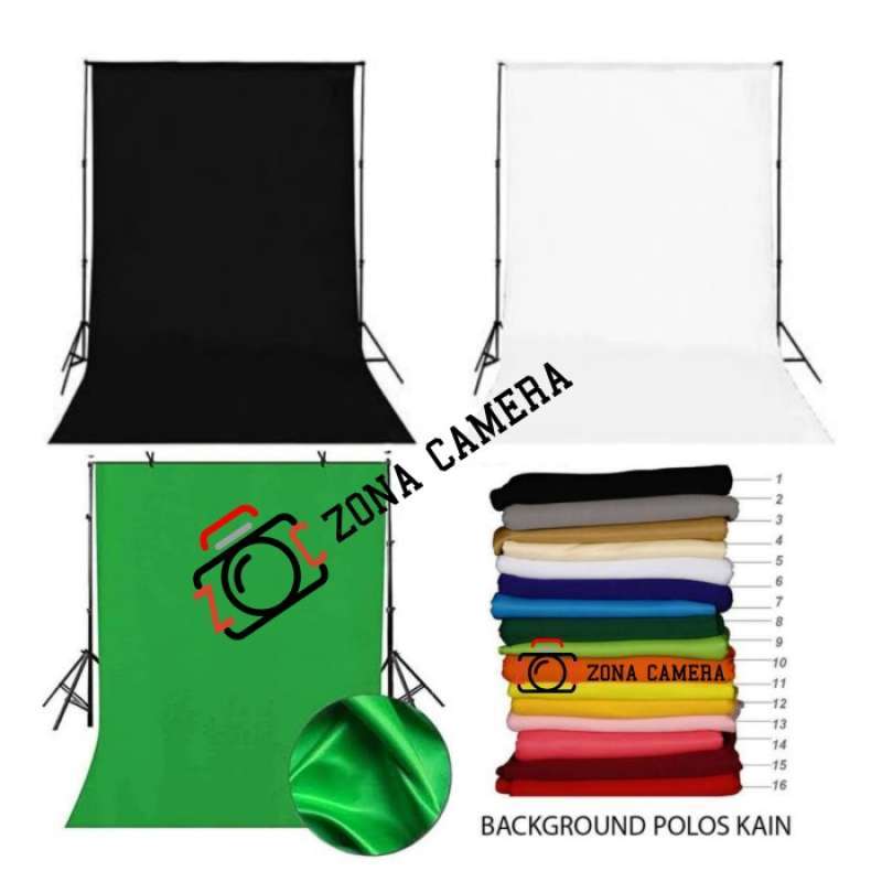Promo Promo Background Stand + Kain Backdrop Foto Studio Layar ...