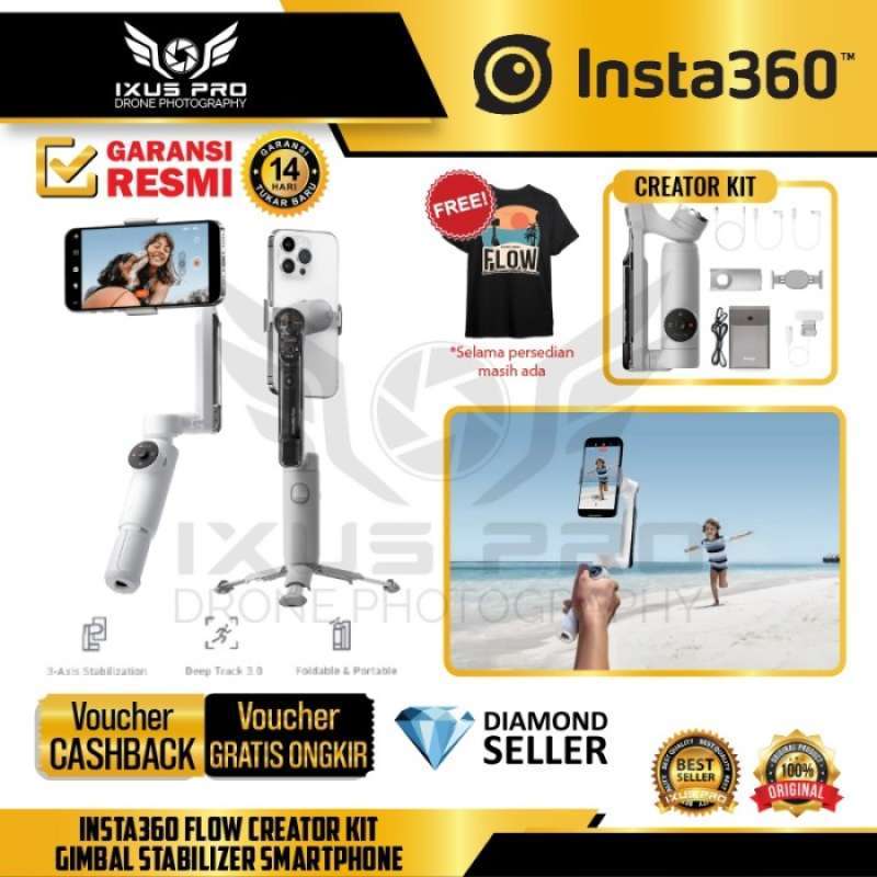 Promo Insta360 Flow Creator Kit Gimbal Stabilizer Smartphone Insta 360 ...